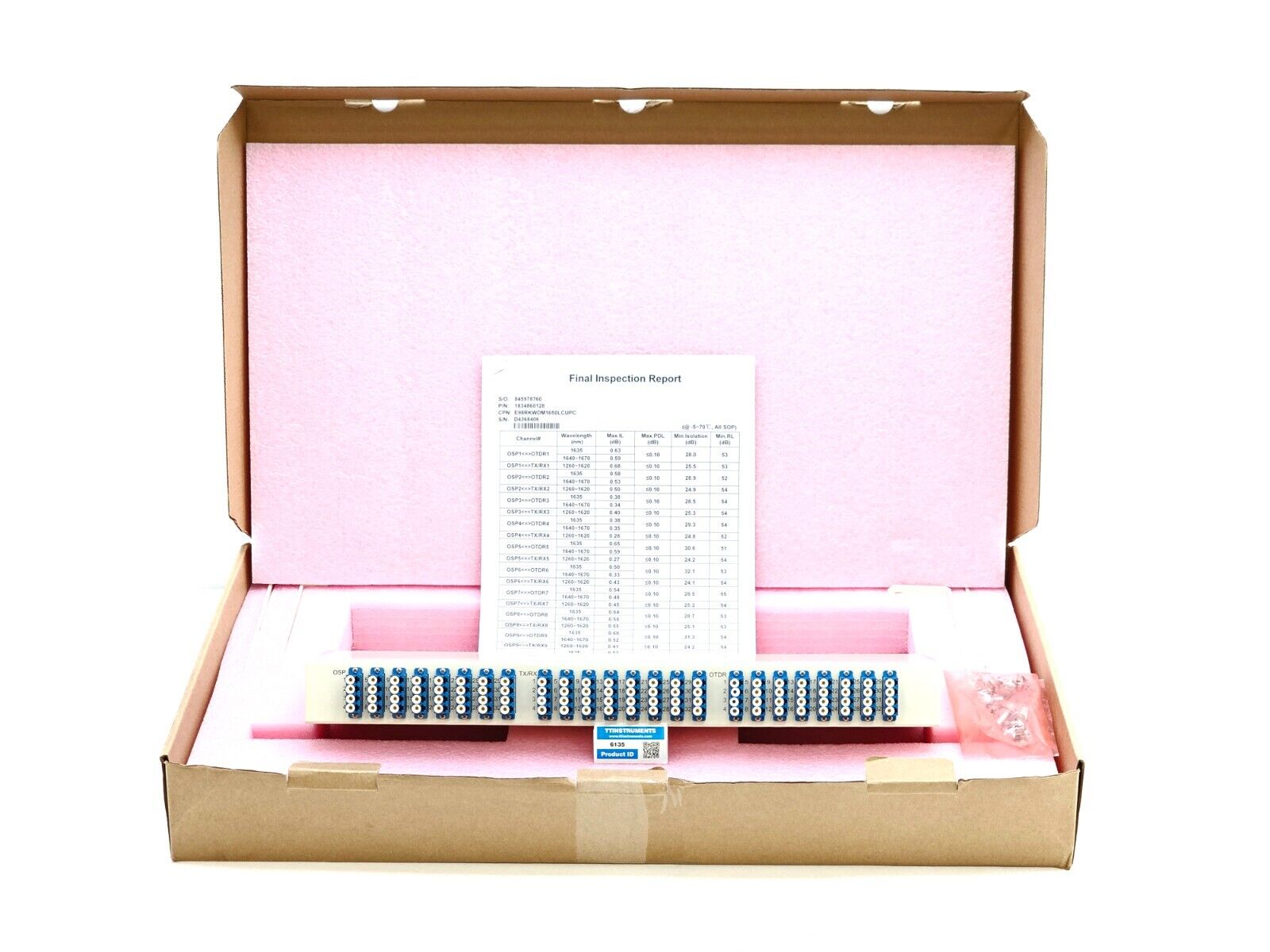 Viavi JDSU E98RKWDM1650LCUPC RACK (1U) OF 32 WDM (1650NM)