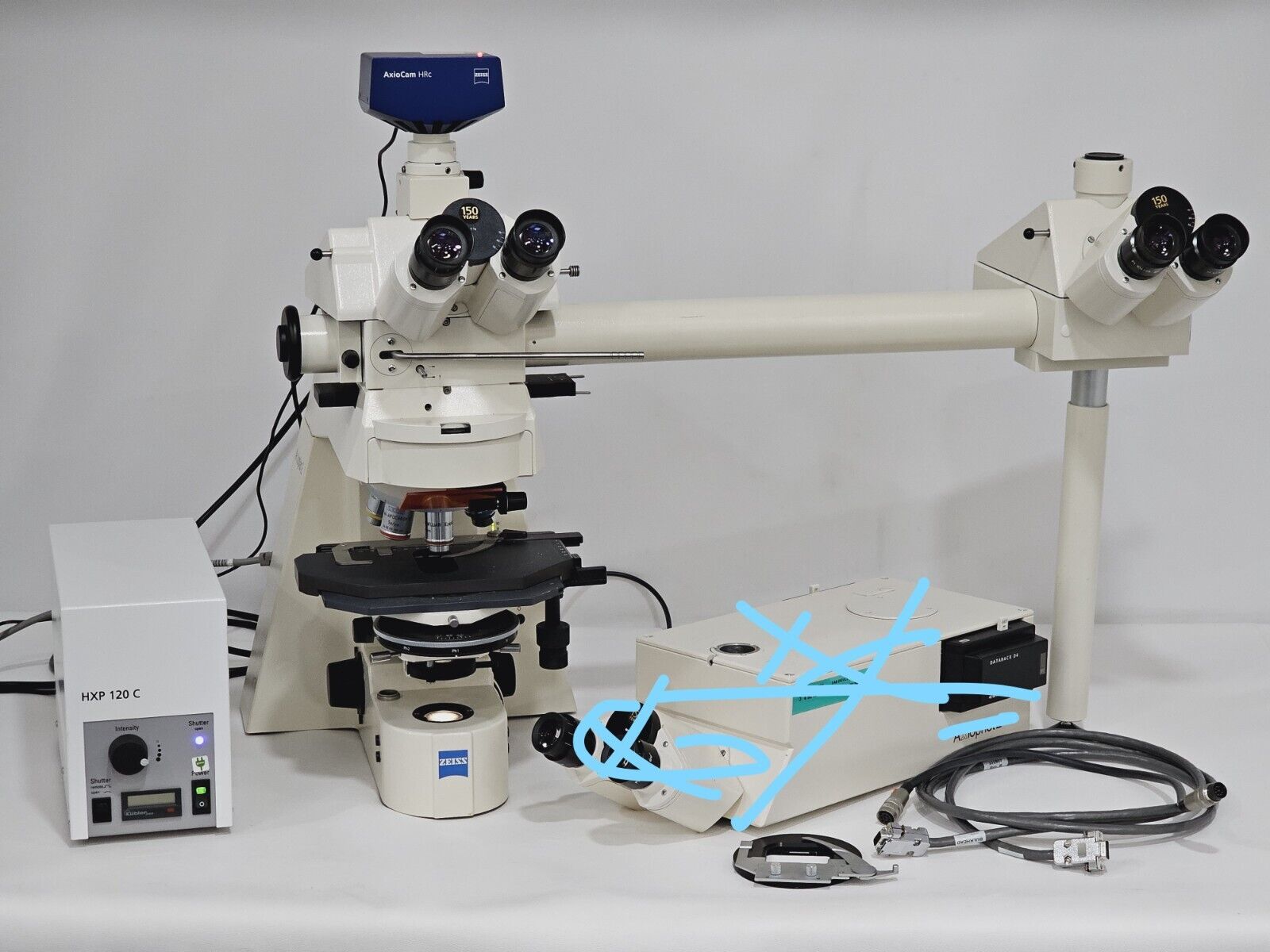 ZEISS Axioplan 2 Microscope 452185 w/ Teaching Arm AxioCam